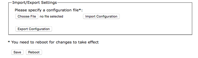 Backup and Restore Configurations