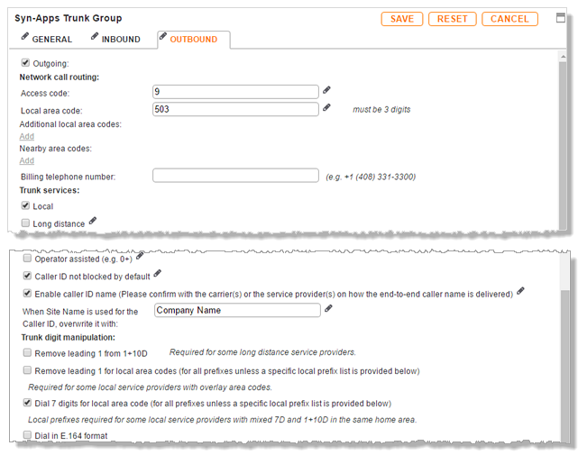 Mitel MiVoice Connect SIP Trunk